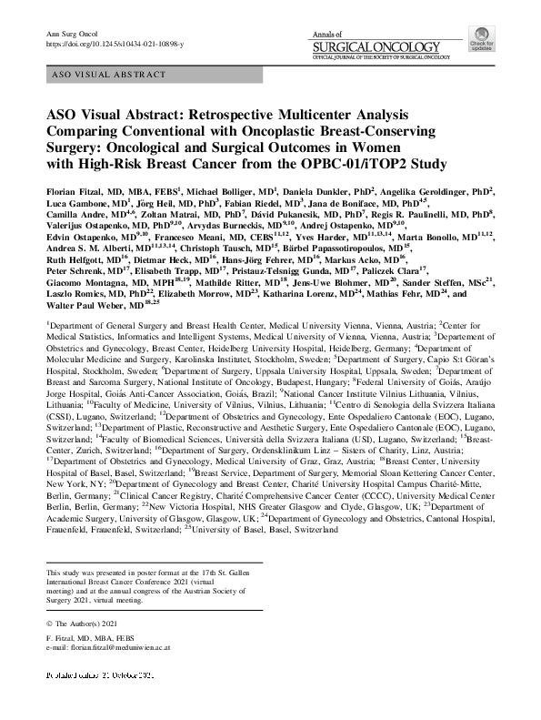 (PDF) ASO Visual Abstract: Retrospective Multicenter Analysis Comparing ...