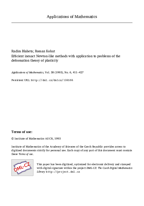 (PDF) Inexact Newton Methods