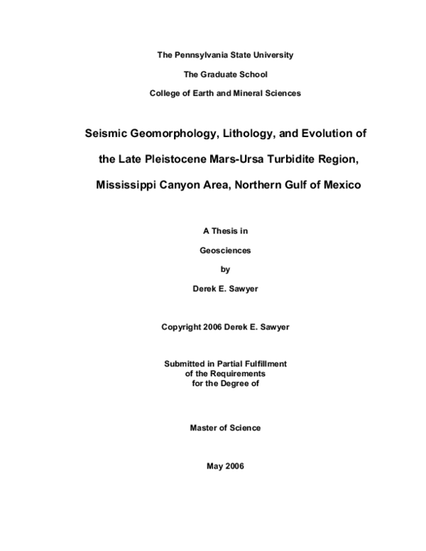 (PDF) Seismic geomorphology, lithology, and evolution of the late ...
