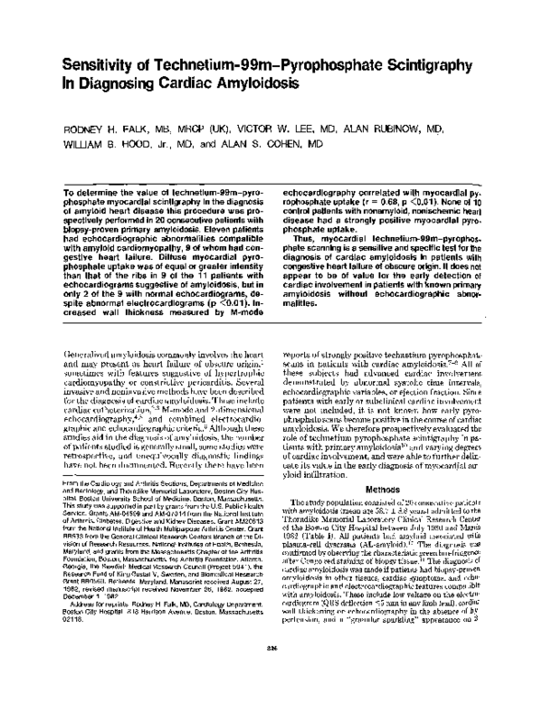 (PDF) Sensitivity of technetium-99m-pyrophosphate scintigraphy in ...