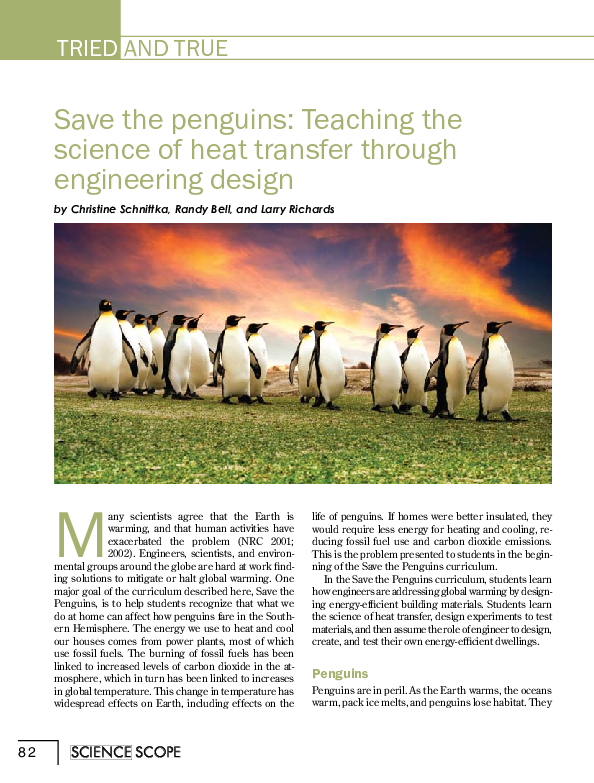 (PDF) Save the Penguins: Teaching the Science of Heat Transfer through ...