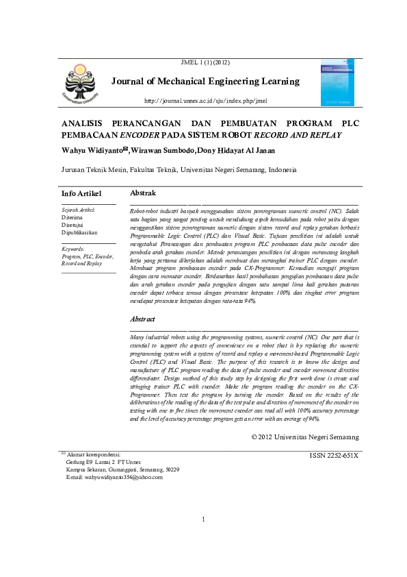(PDF) Analisis Perancangan Dan Pembuatan Program PLC Pembacaan Encoder ...