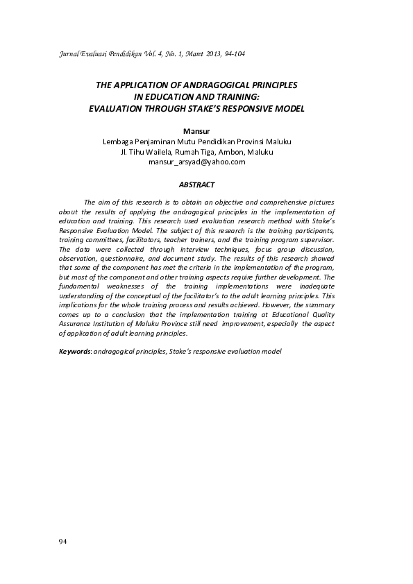 (PDF) Penerapan Prinsip-Prinsip Andragogi Dalam Pendidikan Dan ...
