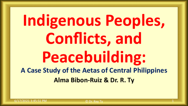 (PPT) Indigenous Peoples, Conflicts, and Peacebuilding