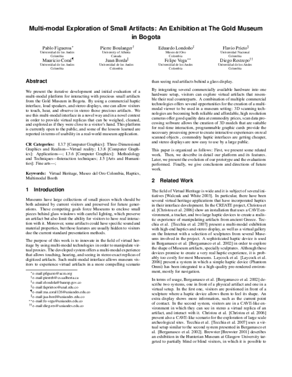 (PDF) Multi-modal exploration of small artifacts | Felipe Vega ...