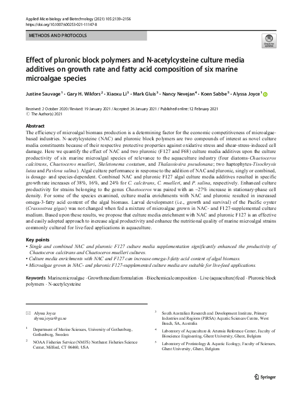 (PDF) Effect of pluronic block polymers and N-acetylcysteine culture ...