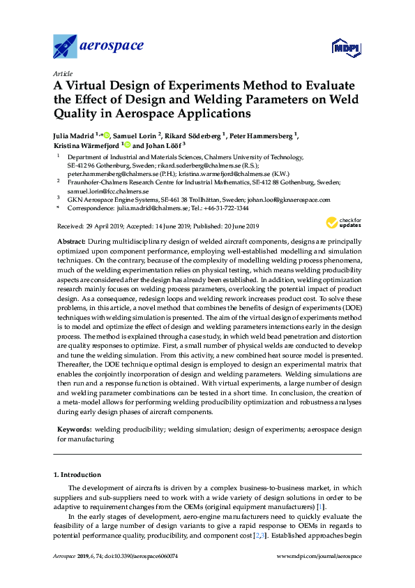 (PDF) A Virtual Design of Experiments Method to Evaluate the Effect of ...