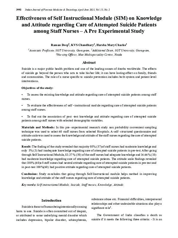 Pdf Effectiveness Of Self Instructional Module Sim On Knowledge And
