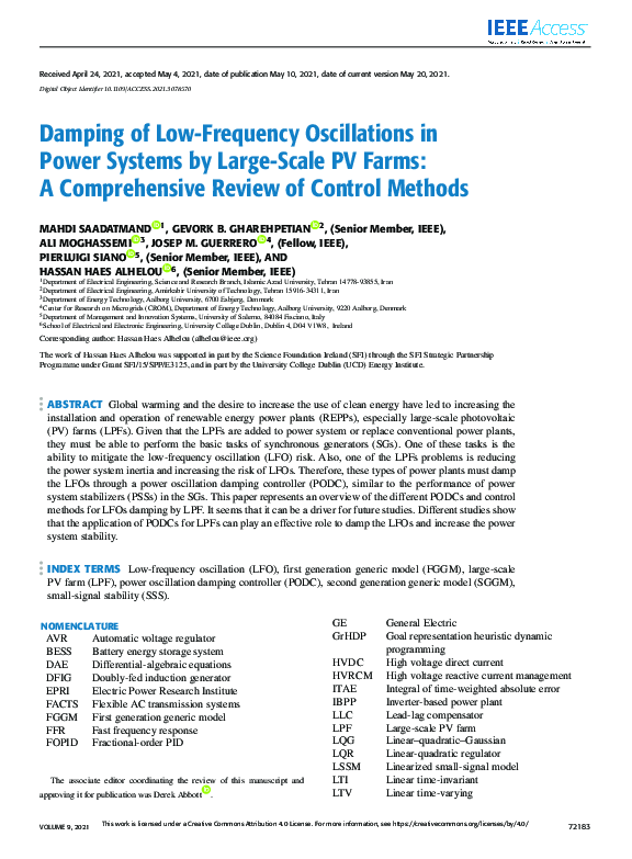 (PDF) Damping of low frequency oscillations in power system network using swarm intelligence ...