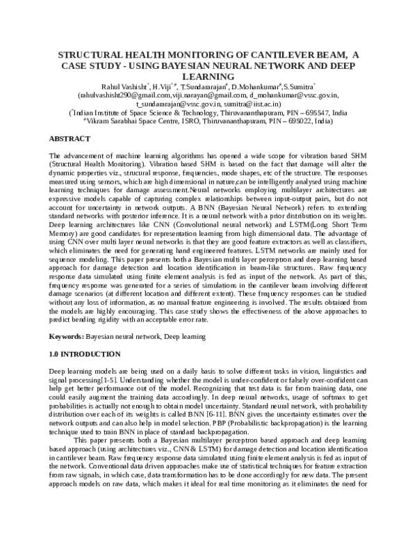 (PDF) Structural Health Monitoring of Cantilever Beam, a Case Study ...
