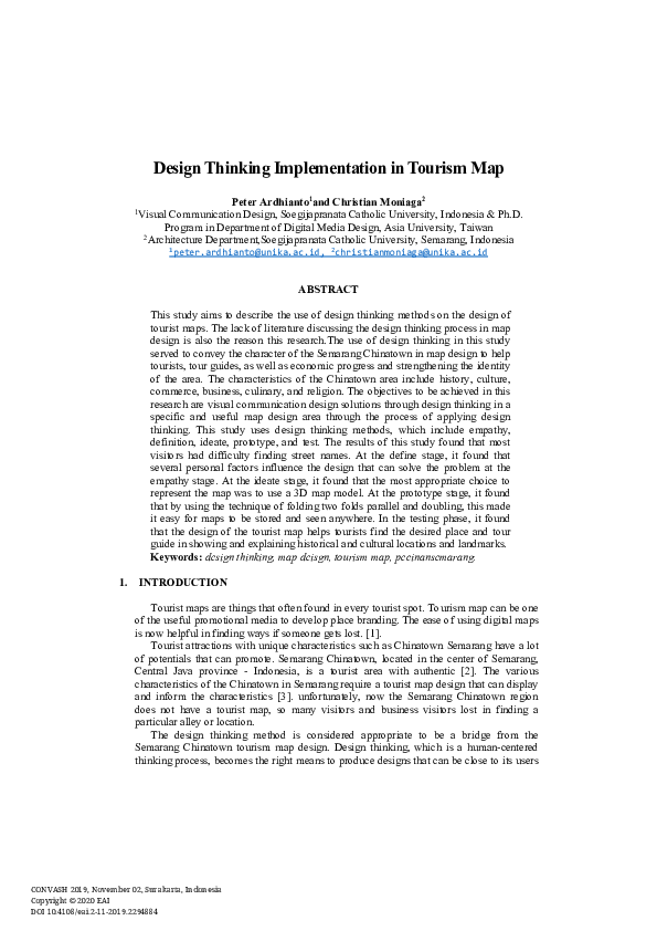(PDF) Design Thinking Implementation in Tourism Map