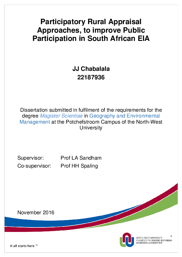 (PDF) Participatory rural appraisal approaches, to improve public ...