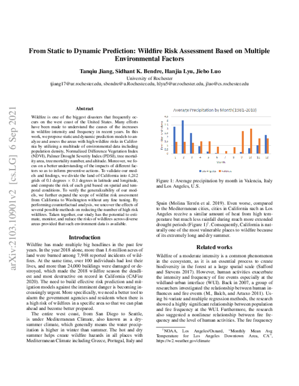 Pdf From Static To Dynamic Prediction Wildfire Risk Assessment Based