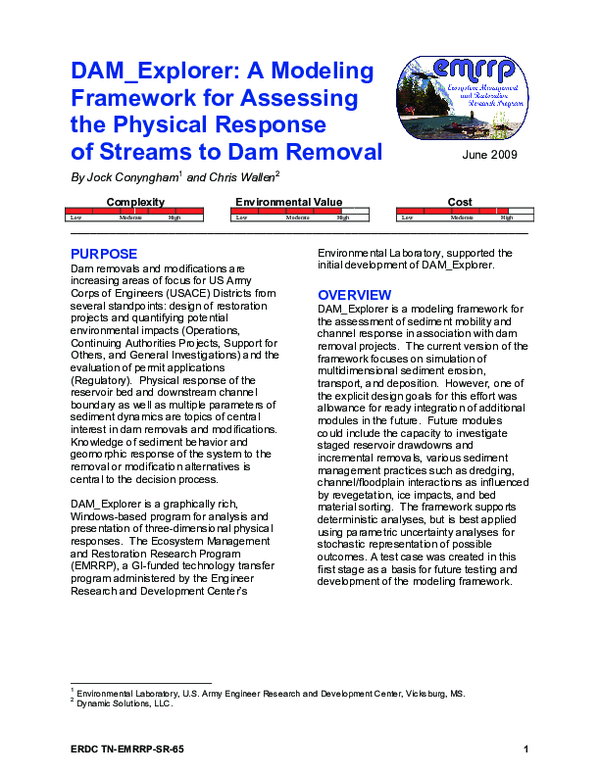 (PDF) DAM_Explorer: A Modeling Framework for Assessing the Physical ...