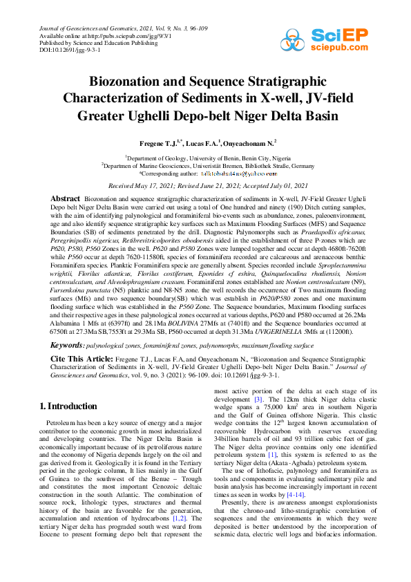 (PDF) Biozonation and Sequence Stratigraphic Characterization of ...