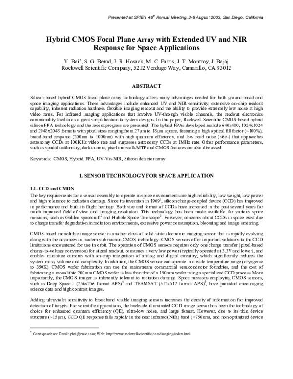 (PDF) Hybrid CMOS focal plane array with extended UV and NIR response ...