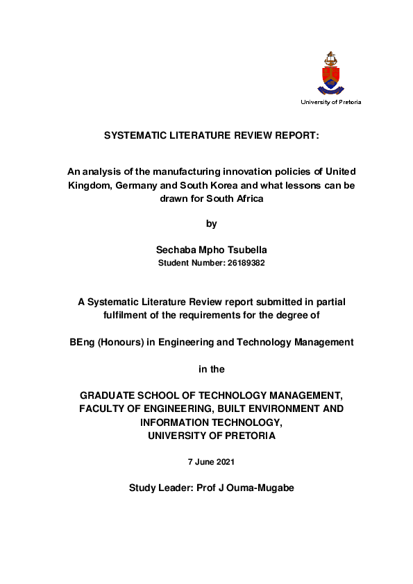 (PDF) SYSTEMATIC LITERATURE REVIEW REPORT: An analysis of the ...