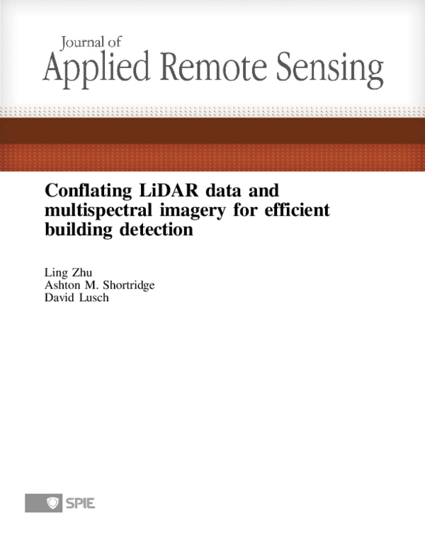 Pdf Conflating Lidar Data And Multispectral Imagery For Efficient