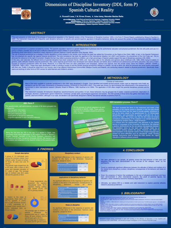 (PDF) Dimensions of Discipline Inventory (DDI, form P). Spanish ...