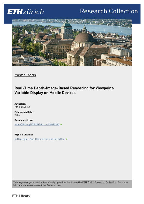 (PDF) Real-Time Depth-Image-Based Rendering for Viewpoint-Variable ...