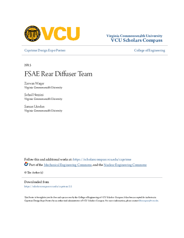 (PDF) FSAE Rear Diffuser Team