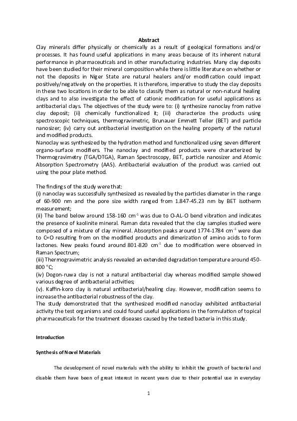 (DOC) ELELE AZEH CLAY REPORT 2021