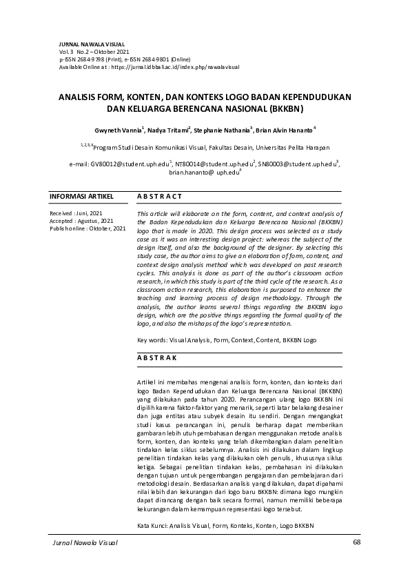 (PDF) Analisis Form, Konten, Dan Konteks Logo Badan Kependudukan Dan ...