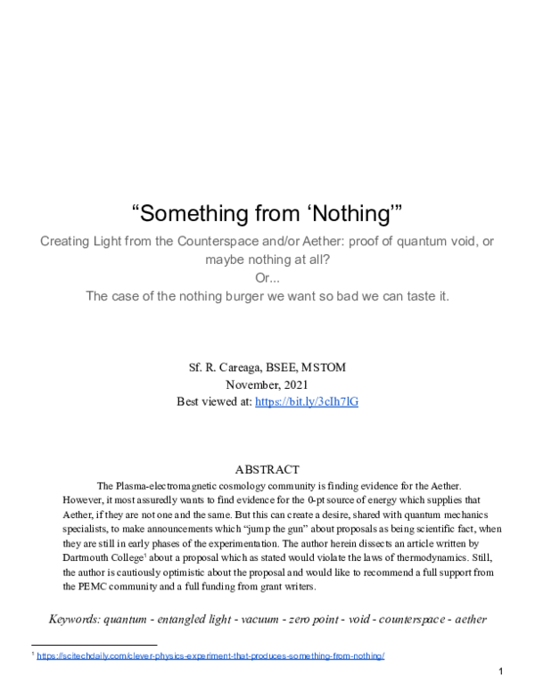 (PDF) "Something from 'Nothing'"
