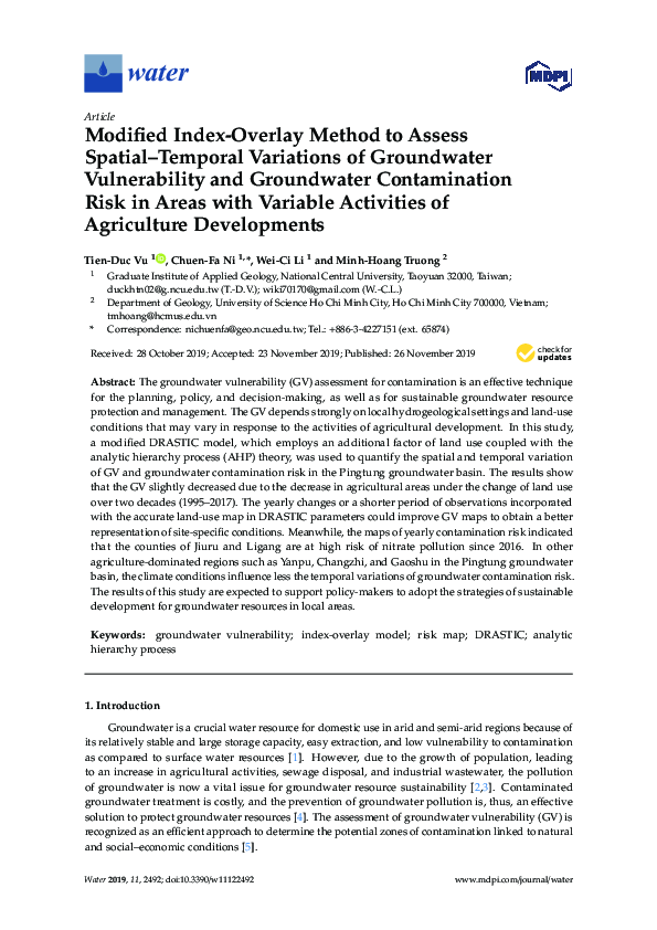 (PDF) Modified Index-Overlay Method to Assess Spatial–Temporal ...
