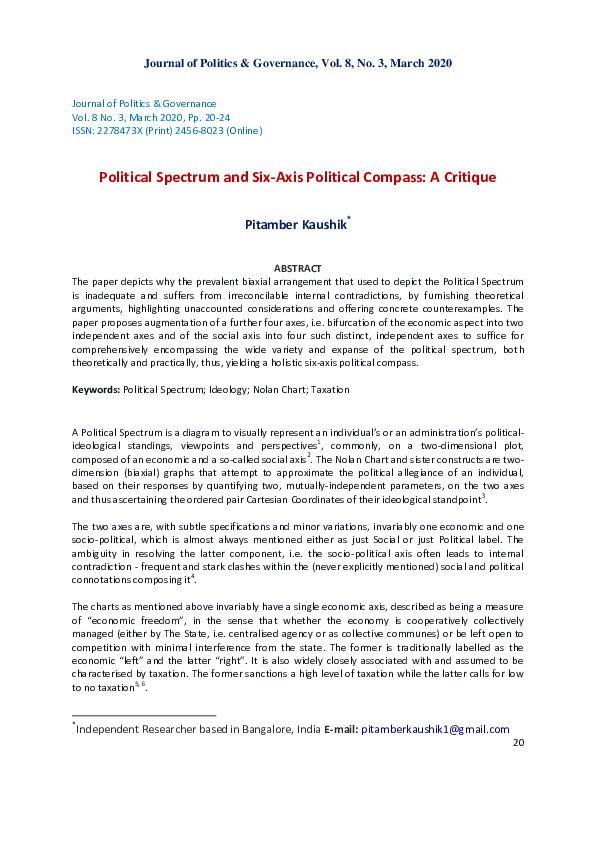 (PDF) Political Spectrum and Six-Axis Political Compass: A Critique ...