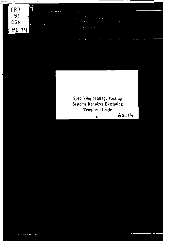 Pdf A Visual Approach To Specifying Message Passing Operations
