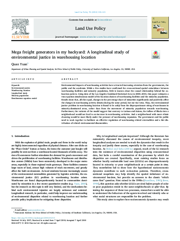 (PDF) Land Use Policy