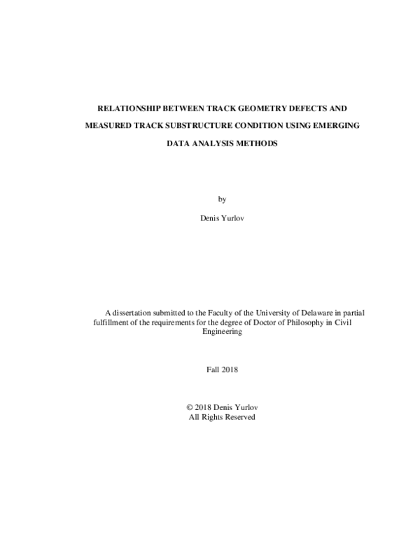 (PDF) Relationship between track geometry defects and measured track ...