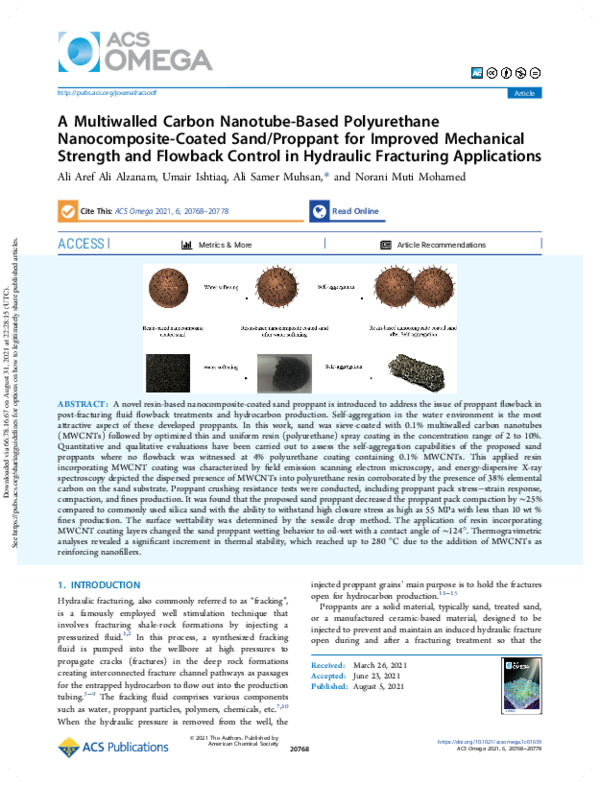 (PDF) A Multiwalled Carbon Nanotube-Based Polyurethane Nanocomposite ...