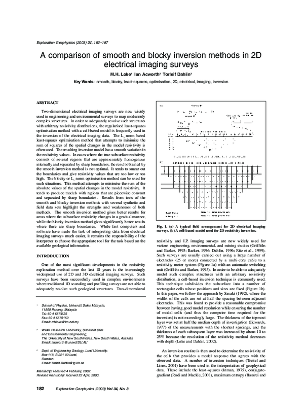 (PDF) A comparison of smooth and blocky inversion methods in 2D ...