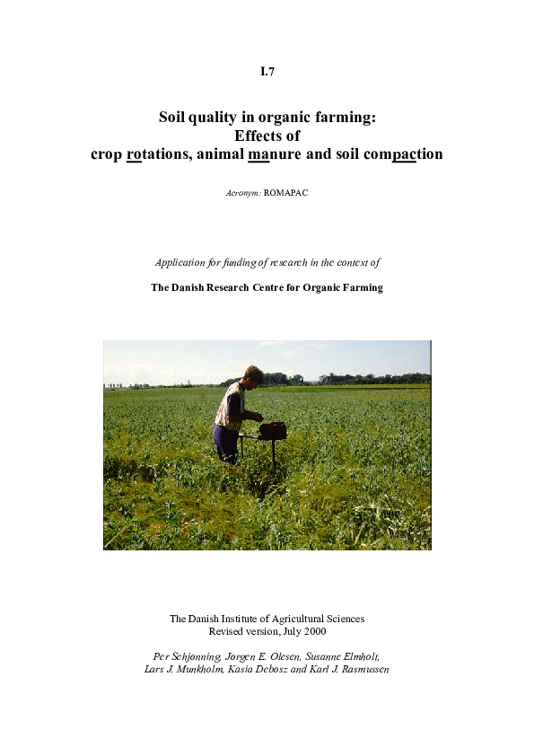 (PDF) Soil quality in organic farming - effects of crop rotation ...
