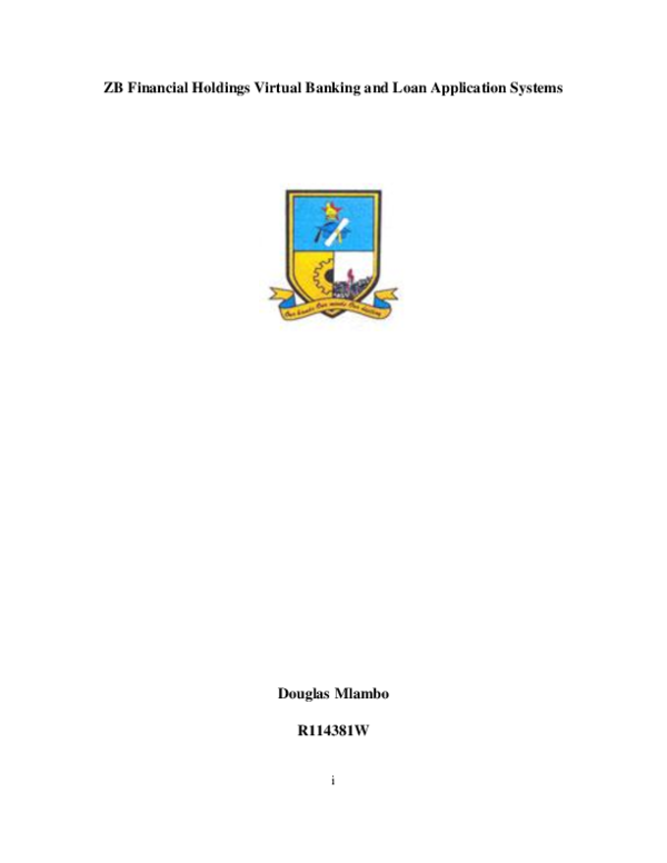 (PDF) ZB Financial Holdings Virtual Banking and Loan Application Systems