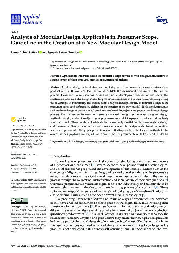 (PDF) Analysis of Modular Design Applicable in Prosumer Scope ...