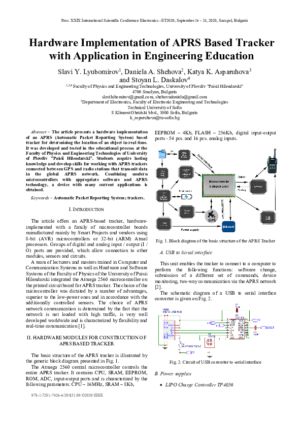 (PDF) APRS Tracker: Engineering Education Tool