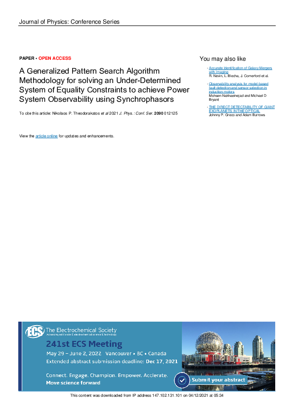 (PDF) A Generalized Pattern Search Algorithm Methodology for solving an ...
