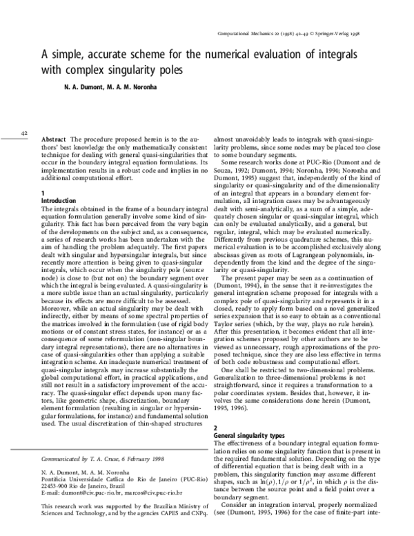 (PDF) A simple, accurate scheme for the numerical evaluation of ...