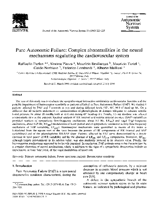 (PDF) Pure autonomic failure: Complex abnormalities in the neural ...