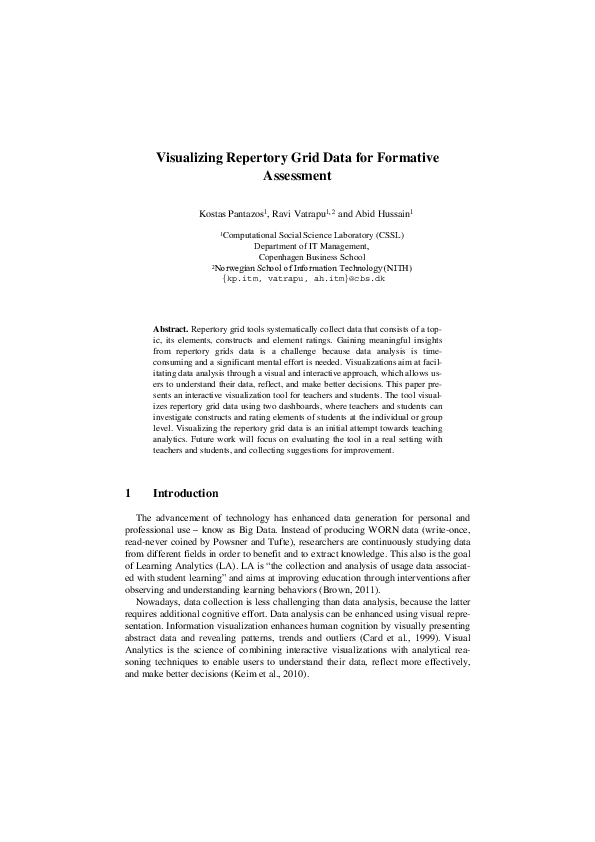 (PDF) Visualizing Repertory Grid Data for Formative Assessment