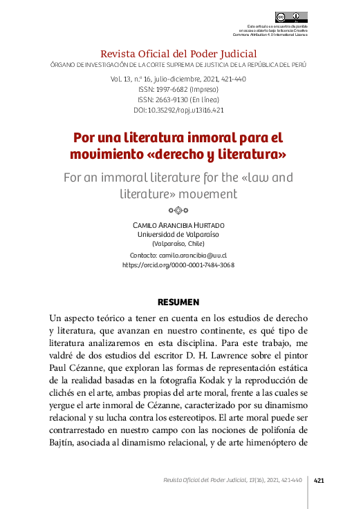(PDF) Camilo Arancibia - Por una literatura inmoral para el movimiento ...