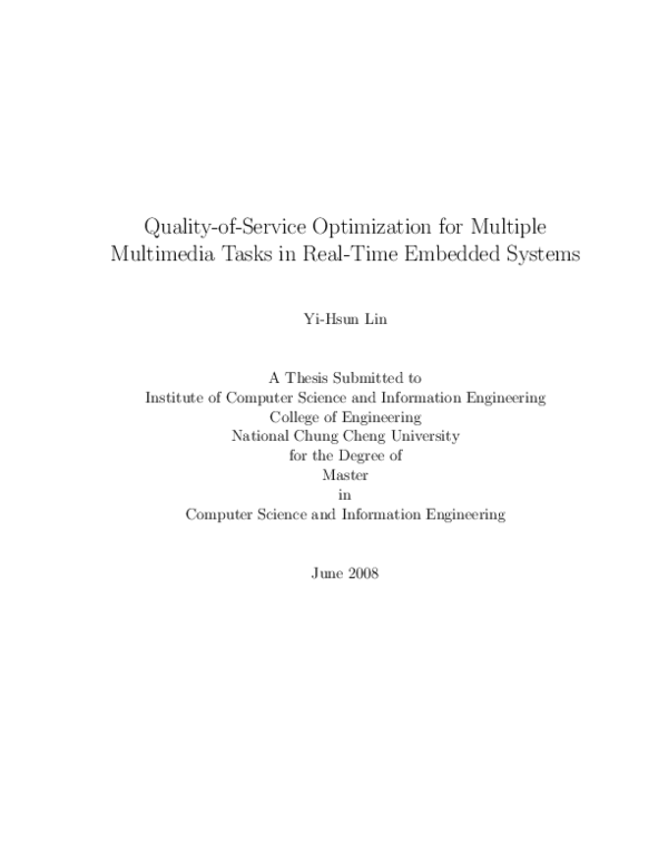 (PDF) Quality-of-Service Optimization for Multiple Multimedia Tasks in ...