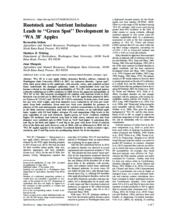 (PDF) Rootstock and Nutrient Imbalance Leads to ‘‘Green Spot ...