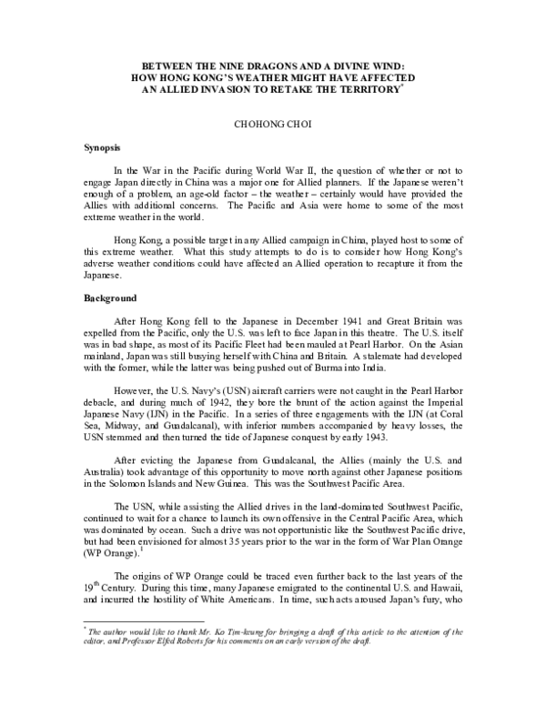 (PDF) Between the nine dragons and a divine wind: how Hong Kong's ...
