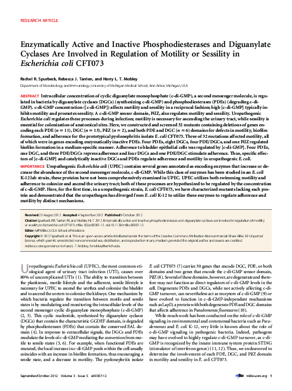 (PDF) Enzymatically Active and Inactive Phosphodiesterases and ...