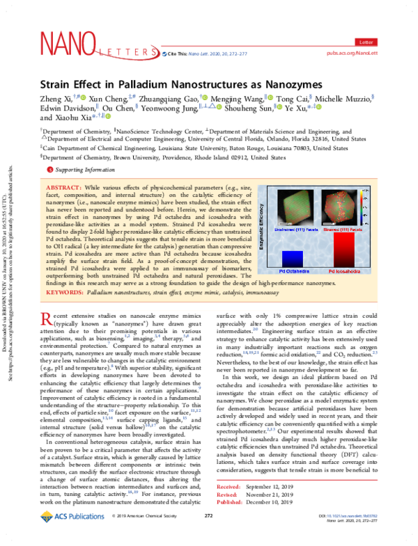 (PDF) Strain Effect in Palladium Nanostructures as Nanozymes