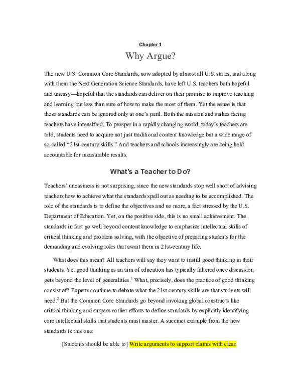 (PDF) Argue with Me: Argument as a Path to Developing Students ...